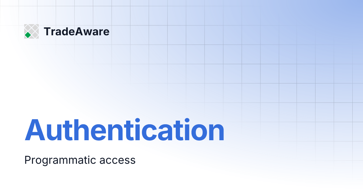 Authentication | TradeAware