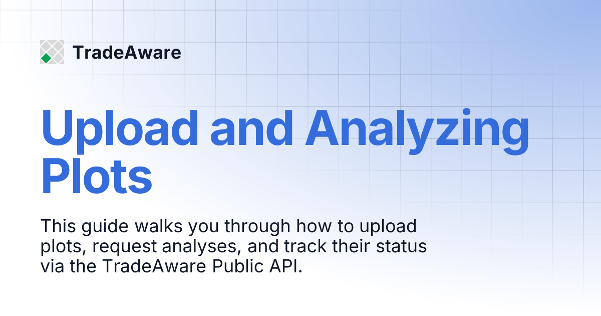 Upload and Analyzing Plots | TradeAware