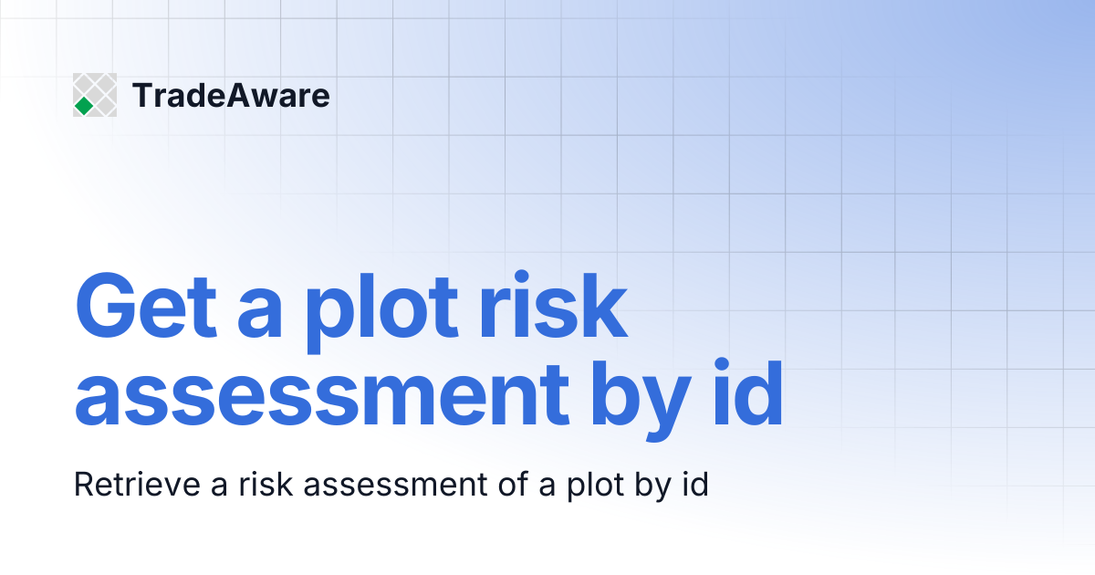 Get a plot risk assessment by id | TradeAware
